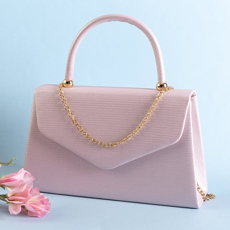 Elegante rosa Handtasche an einer Kette - Handtaschen - pink ...