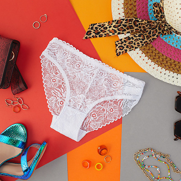 Weißer Spitzenslip für Damen, Slips - Unterwäsche - weiß | Royalfashion ...